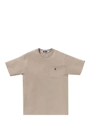 A BATHING APE Ape Head One Point Pocket Tee 'beige - Tan