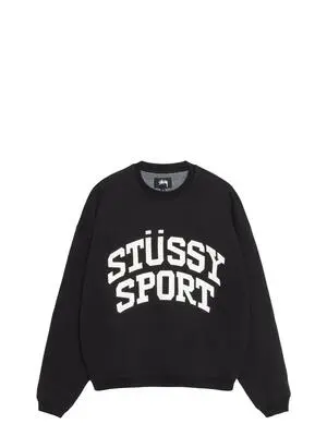 StÜssy Big Crackle Sport Crewneck - Black