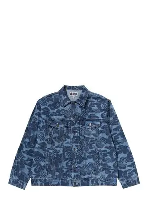 A BATHING APE Asia Camo Denim Jacket - Blue