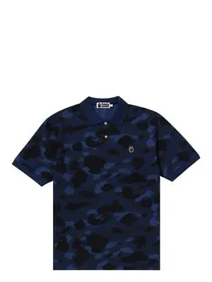 A BATHING APE Color Camo Ape Head One Point Polo 'navy - Blue