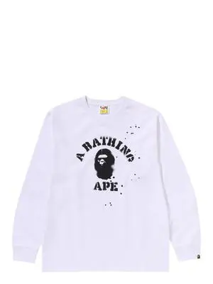 A BATHING APE X Joshua Vibes College Long-sleeve Tee - White