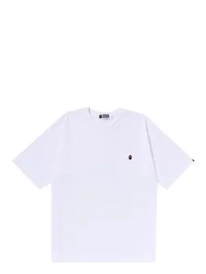 A BATHING APE Ape Head One Point Relaxed Fit Pocket Tee - White