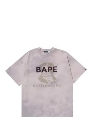 A BATHING APE Tie Dye Bathing Ape Tee - White