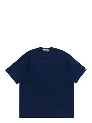 A BATHING APE Ape Head One Point Tee - Blue