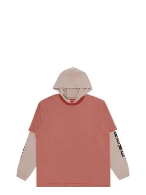 Supreme Layered Hooded Long-sleeve Top - Tan