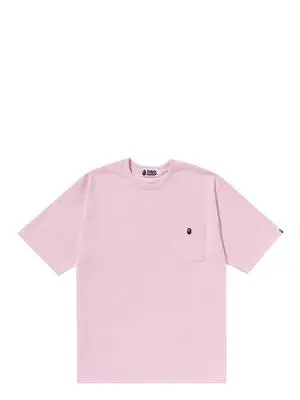 A BATHING APE Ape Head One Point Relaxed Fit Pocket Tee - Pink