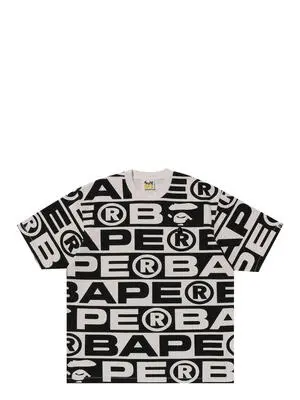 A BATHING APE Lux Sport Pattern Oversized Tee 'ivory - Cream