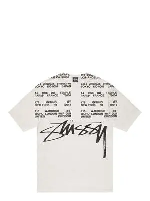 StÜssy Locations Pigment Dyed T-shirt 'natural - Cream