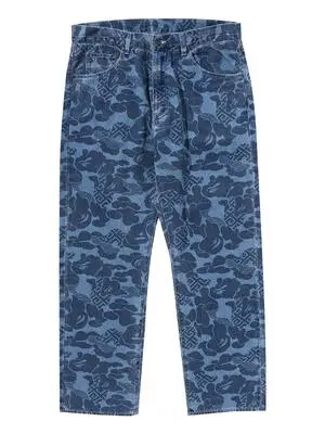 A BATHING APE Asia Camo Denim Pants - Blue