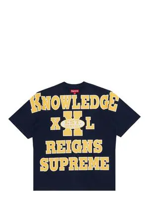 Supreme Overprint Knowledge Short-sleeve Top 'navy' Blue
