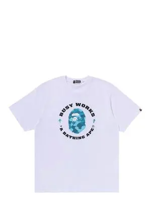 A BATHING APE Radiation Camo Busy Works Tee - White
