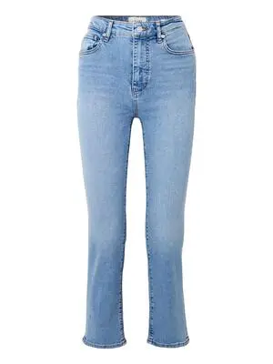 FRAME The Pencil Cropped High-rise Skinny Jeans - Blue