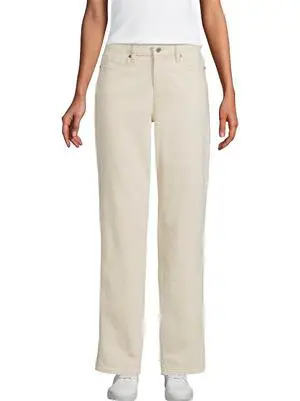 LANDS' END Lands' End Soft Denim Mid Rise Boyfriend Jeans