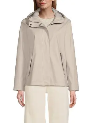 LANDS' END Waterproof Rain Slicker Jacket - Dusk Gray