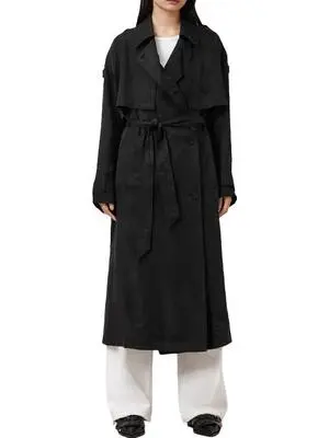 ALLSAINTS Linnie Trench Coat - Black