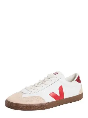 VEJA Volley O. T. Leather Sneakers - White Pekin Bark