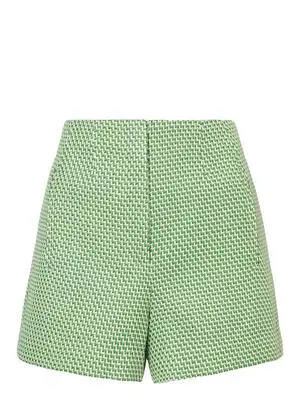 Veronica Beard Jazmin Tweed Shorts - Green