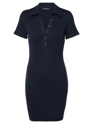 Veronica Beard Bailey Cotton-blend Polo Shirt Dress - Blue