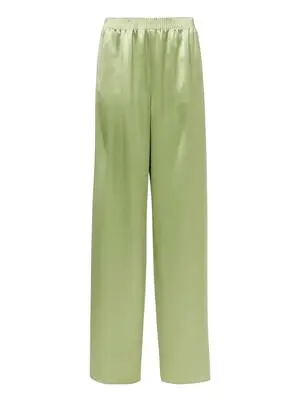 Valentino Garavani High-rise Wide-leg Silk Pants - Green
