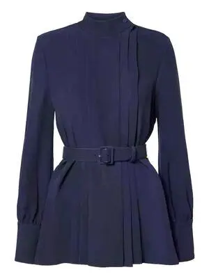 Valentino Garavani Cady Couture Belted Blouse - Blue
