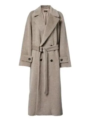 Loro Piana Foster Alpaca And Wool Trench Coat - Beige