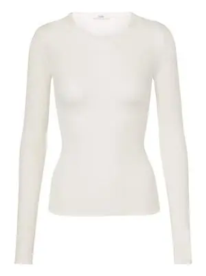 FFORME Ames Sheer Silk-blend Top - White