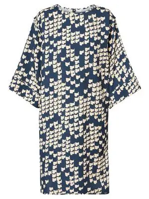Valentino Garavani Cady Couture Printed Midi Dress - Blue