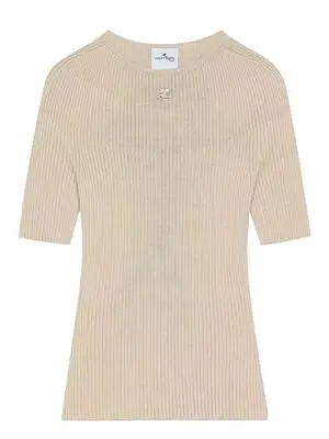 COURREGES Courrèges Solar Knitted Top Neutrals