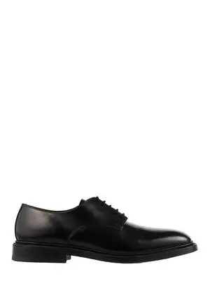 Sandro Glazed Leather Dress Shoes - Black