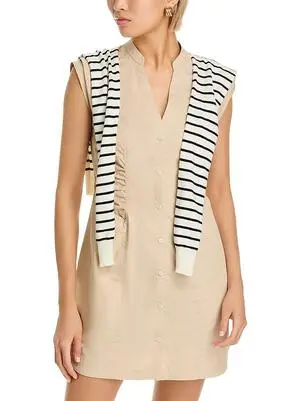 Derek Lam 10 Crosby Lotte Mixed Media Dress - Safari