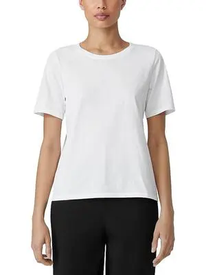Eileen Fisher Round Neck Tee - White