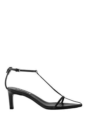 JIL SANDER Leather Sandals - Black