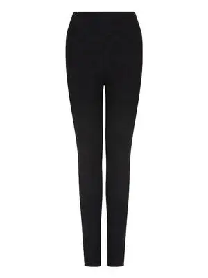 EA7 Core Lady Stretch-cotton Leggings - Black