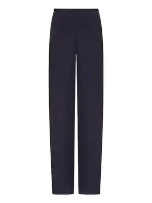 Emporio Armani Techno Cady Palazzo Trousers - Blue / Navy