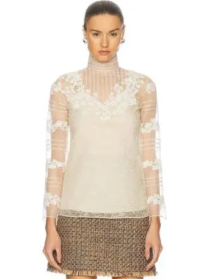 Valentino Garavani Roses Dentelle Top - Old Ivory