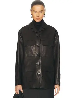 Khaite Morsson Leather Jacket - Black