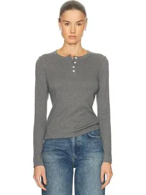 FLORE FLORE Jess Long Sleeve Top - Melee Grey