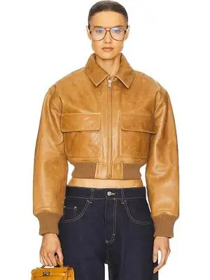 HELSA Leather Bomber Jacket
