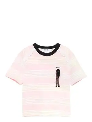 MSGM Striped T-shirt - Pink