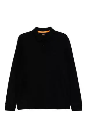 BOSS Logo-embroidered Polo Shirt - Black