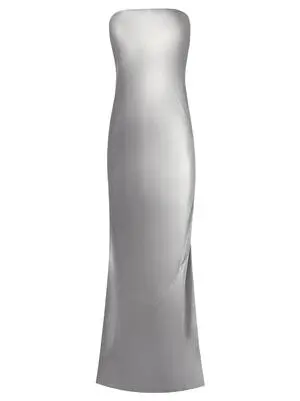 Alejandra Alonso Rojas Bow-detail Bustier Gown - Silver