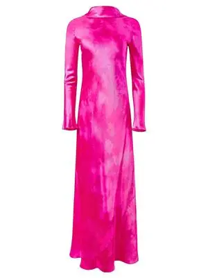 Alejandra Alonso Rojas Cowl-back Silk Gown - Pink