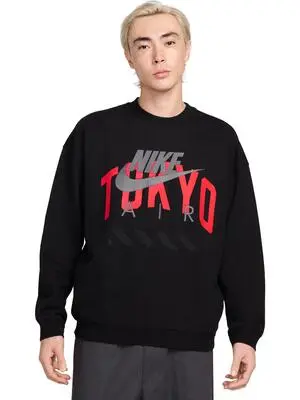Nike Tokyo" Fleece Crew - Black
