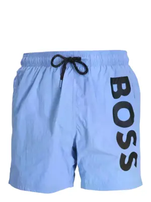 BOSS Logo-print Swim Shorts - Blue
