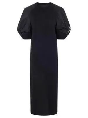 Sacai Panelled Maxi Dress - Black