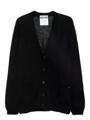 Moschino V-neck Cardigan - Black