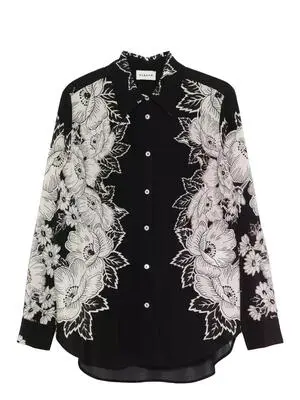 P.a.r.o.s.h Floral-print Shirt - Black
