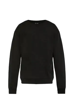 Emporio Armani Logo-embossed Cotton Sweatshirt - Black