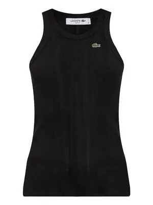 Lacoste Cotton Tank Top - Black