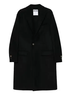 Moschino Single-breasted Tailored Coat - Black